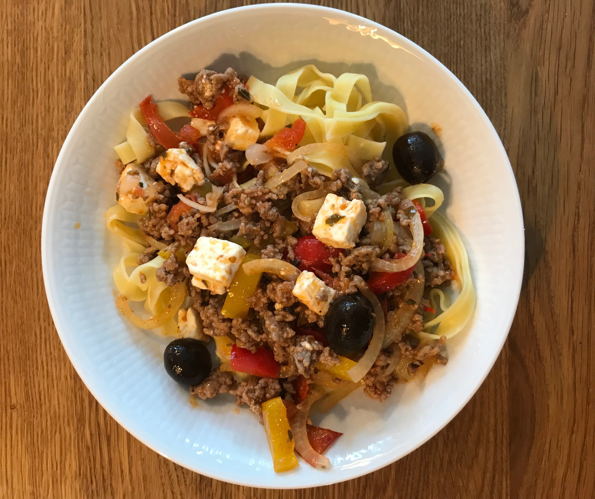 Köttfärsröra med fetaost